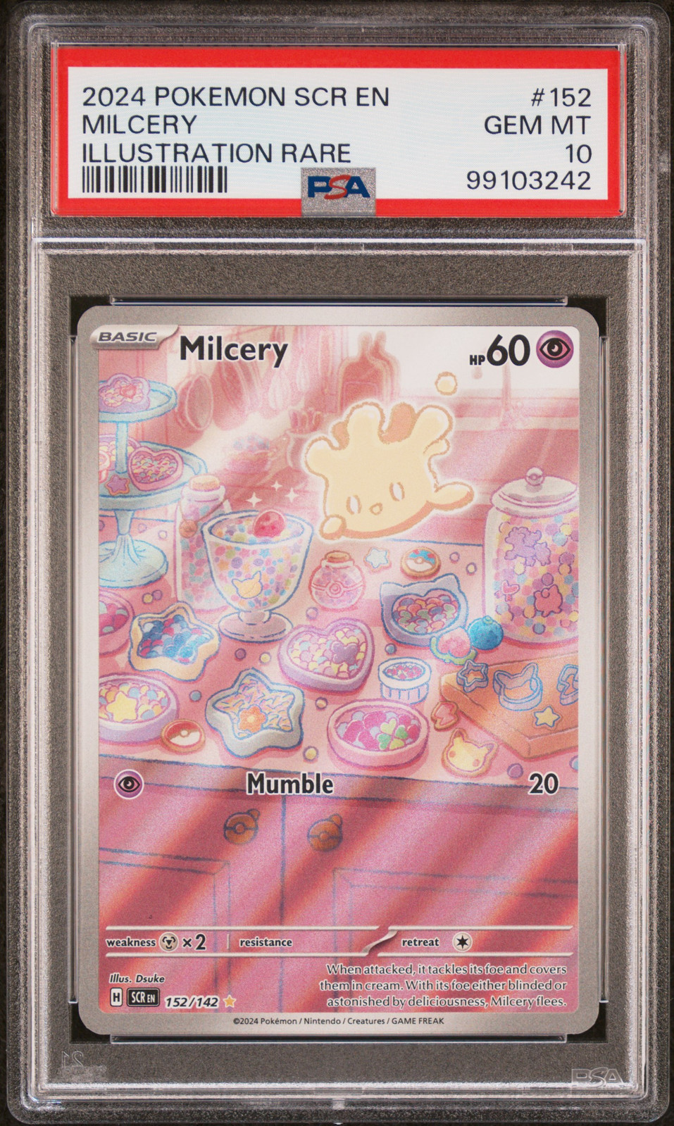 Milcery 2024 Scarlet & Violet: Stellar Crown #152/142 Illustration Rare ...