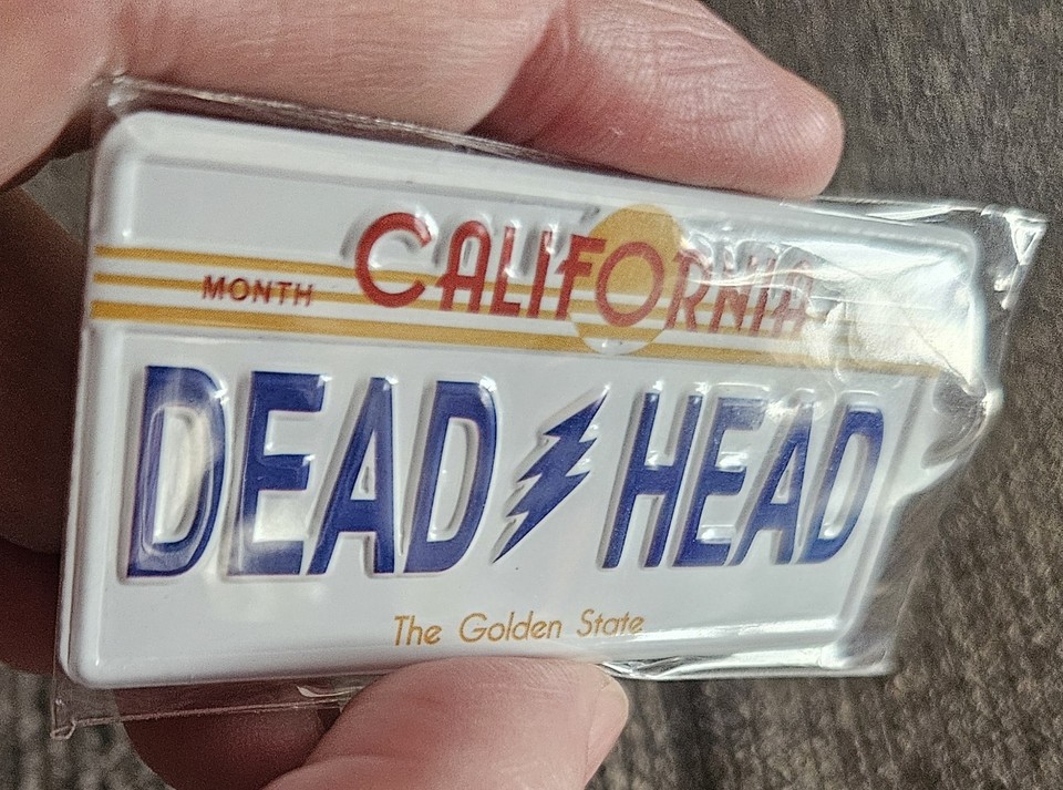 Grateful Dead Miniature Replica Dead Head California Tag Keychain ...