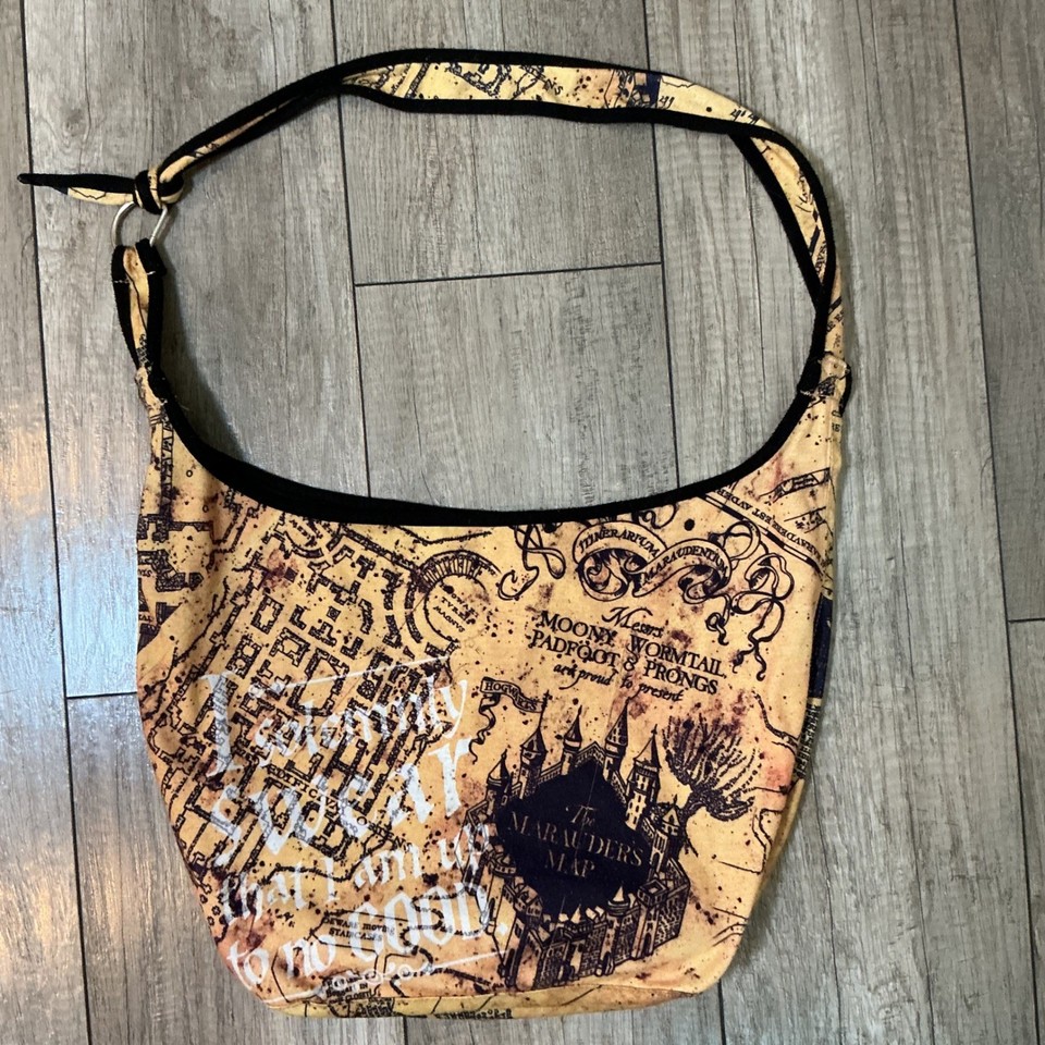 Harry Potter Marauders Map Hobo Bag Adjustable Strap Cosplay Purse | eBay