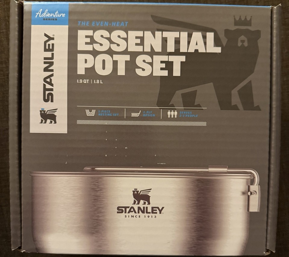 Stanley Adventure Even-Heat Essential Pot Set 1.9 QT. 5 Piece Set. New ...