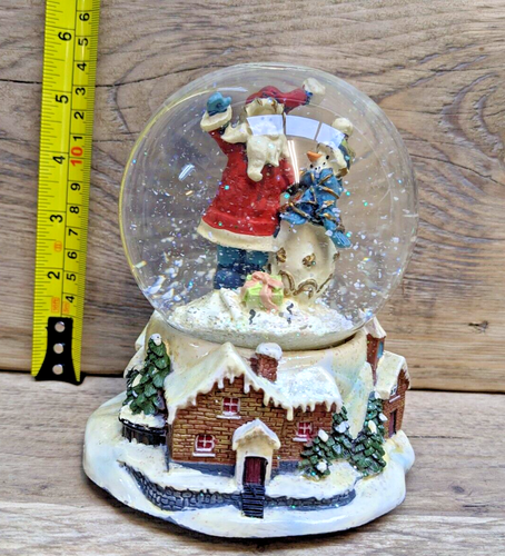 Christmas Scene Santa Snow Globe Regency Fine Arts Musical | eBay UK