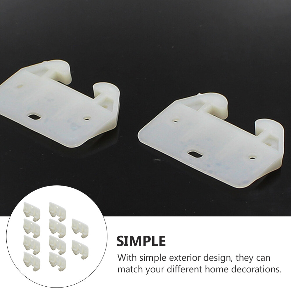 10 Pcs Plastic Latch Drawer Slide Replacement Parts Track Guides | eBay
