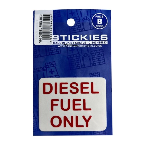 Diesel Fuel Only Red Car Sticker Self Adhesive Vinyl Suitable For ...
