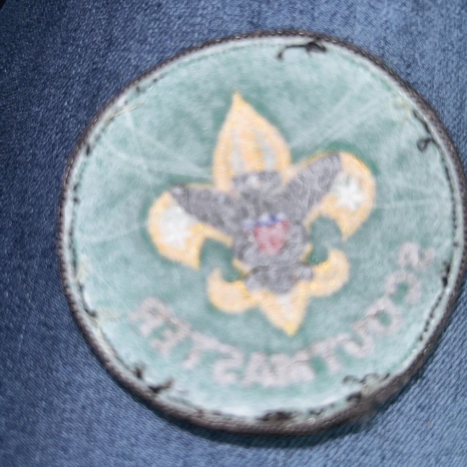 Older Boy Scout Scoutmaster Position Patch Dark Gray Border | eBay