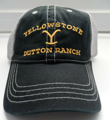 Yellowstone Tv Show Logo Dutton Ranch Licensed Trucker Black And Gray ...