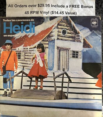 Heidi-“Todas Las Canciones En Español “-33 RPM CBS 76-Free Shipping In ...