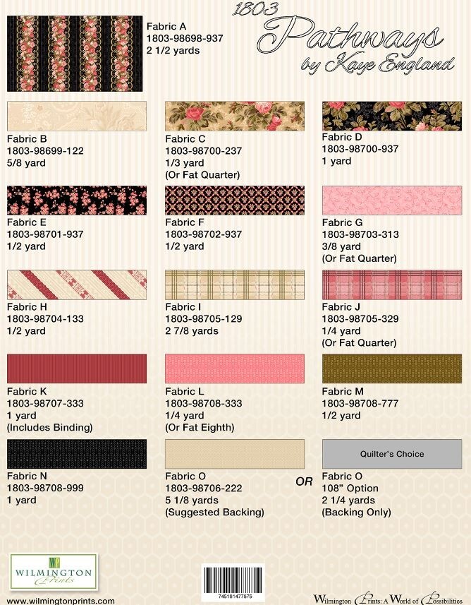 Quilt Kit - Pathways - 66" X 80.5" Floral Twin Quilt plus 32" X 26 ...