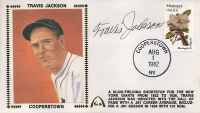 Travis Jackson Autographed Aug 1, 1982 First Day Cover | eBay