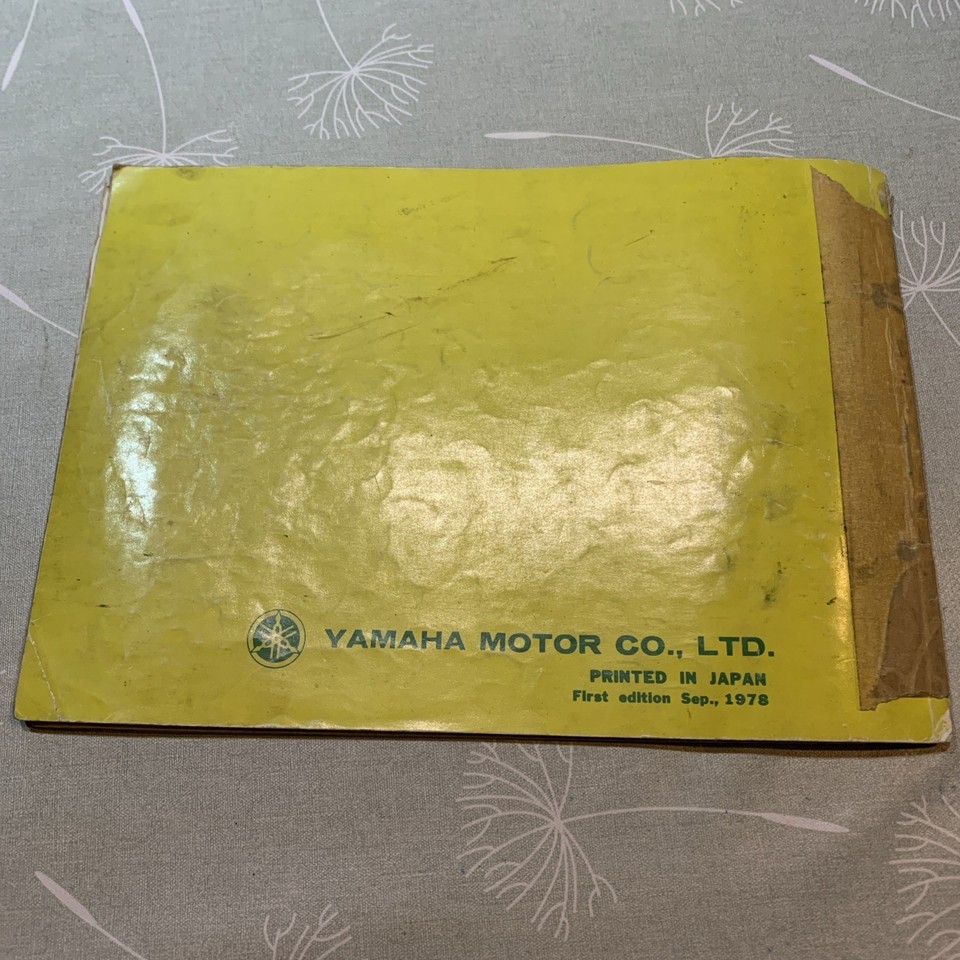 Genuine Yamaha RS125 1979 Parts List Book Model Code 2A0 Part No. 2A0 ...