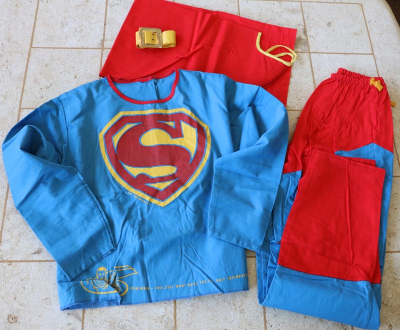 1950s/1960s SUPERMAN COSTUME in BOX George Reeves CLASSIC SHIELD ...