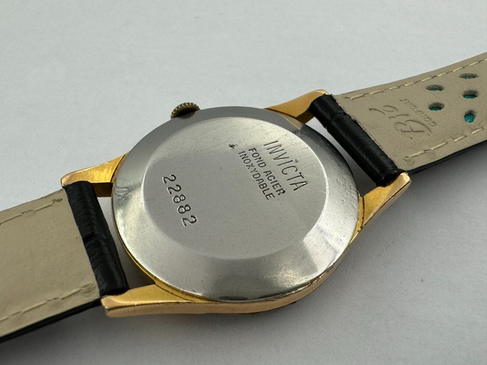 Vintage INVICTA Triple Calendar Gold Plated Manual Winding - WORKING ...