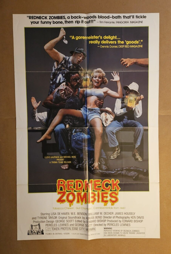 💀 REDNECK ZOMBIES 1989 27" x 41½" 1-sheet poster SS Troma trash hick ...