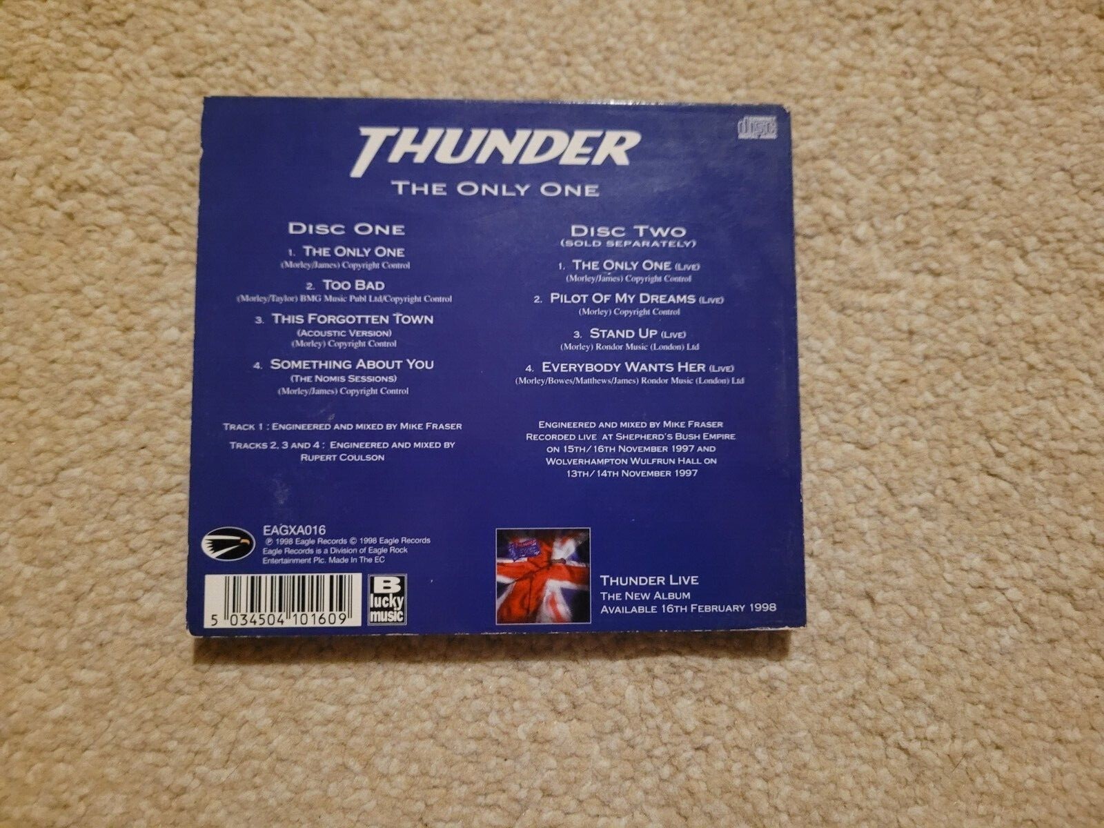 Thunder - The Only One 1998 CD Single Part 2 for sale online | eBay