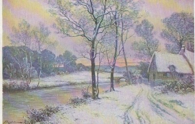 CPA ART SALON DE PARIS Albert RIGOLOT L' HIVER Winter Peintre français ...