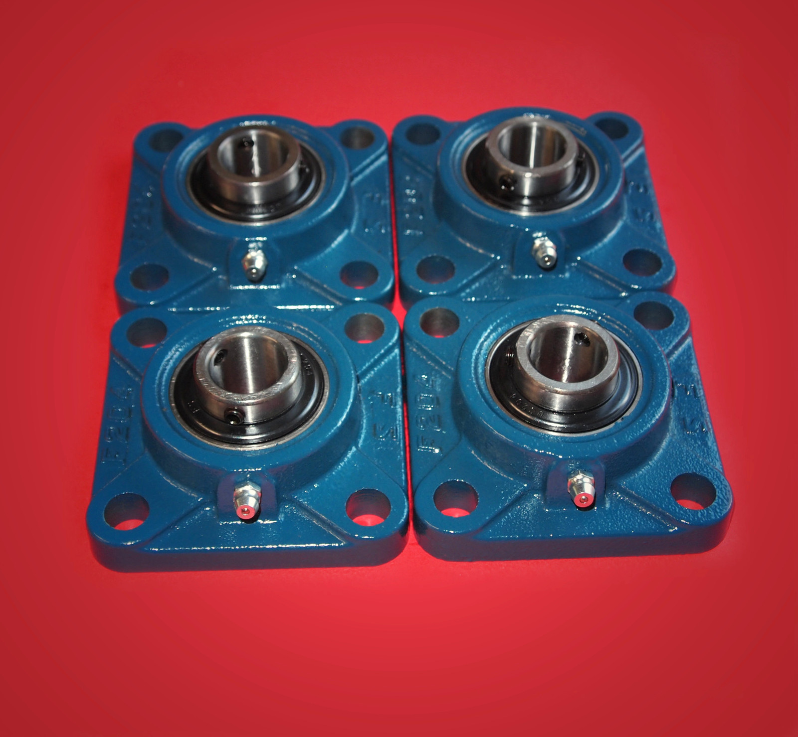 4 Flanschlager / Flanschlagereinheit UCF 206 / 30 mm Wellendurchmesser ...