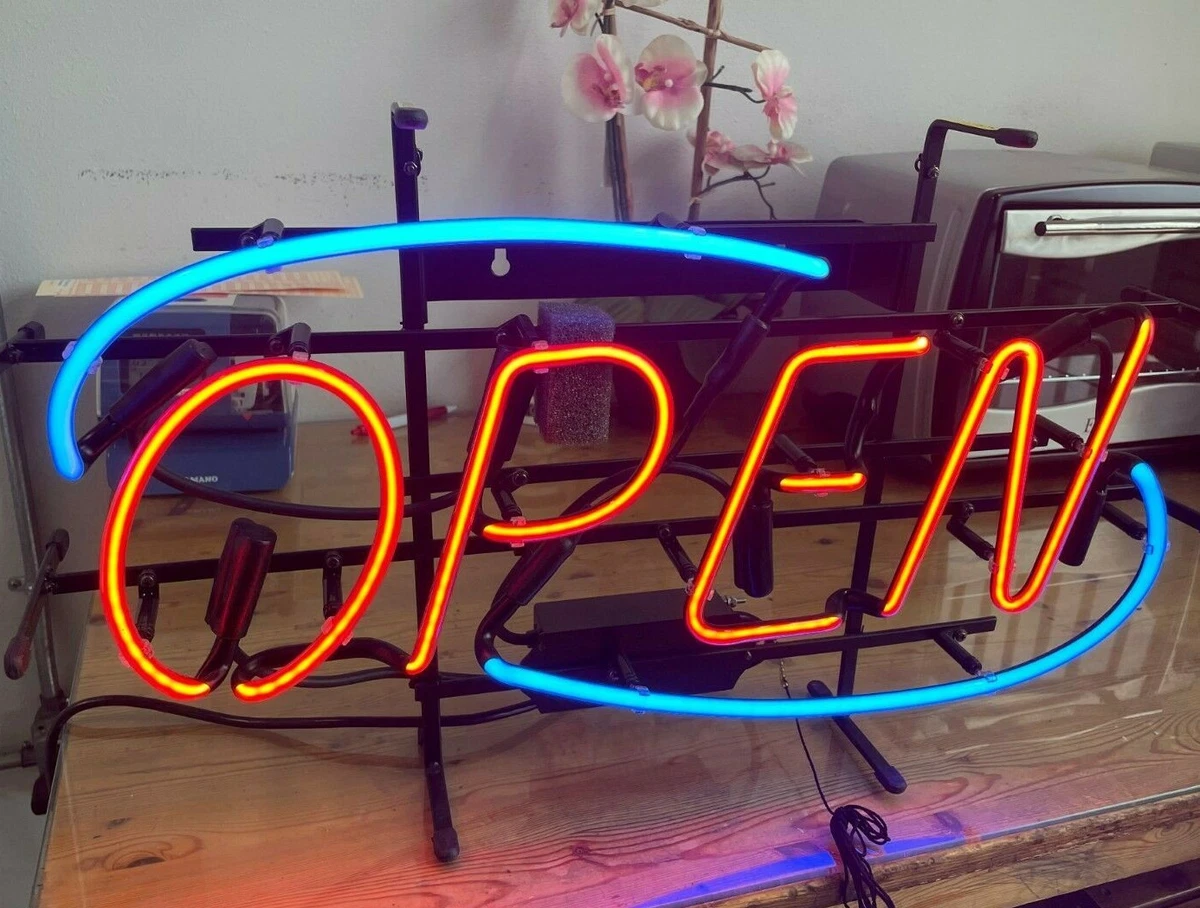 Vintage Lighted Open Sign