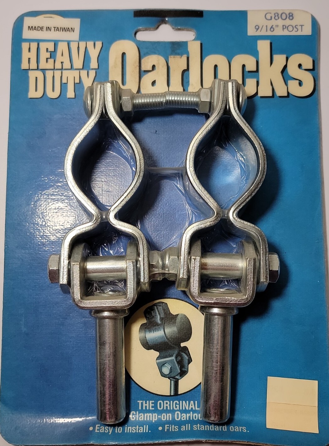 G808 Stearns Marine Boat Wynn HD Steel STD Oar Clamp-on Oarlocks 9/16 ...