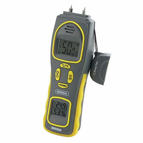 General Tools MMH800 Moisture Meter Pin Type or Pinless Temperature and ...