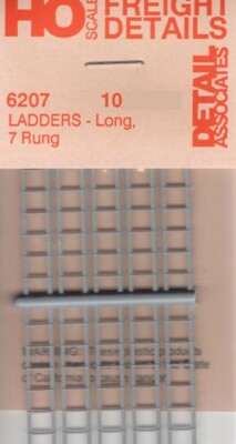 HO Scale Detail Associates 6207 Ladders - Long, 7 Rung 10/Pkg | eBay