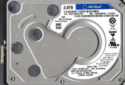 WD30NMZW-11GX6S1 USB 3.0 WX31D Mar 2017 3TB 2.5 " WD Disque Dure | eBay