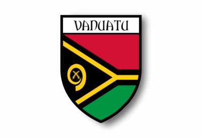 Stickers decal souvenir vinyl car shield city flag world crest vanuatu ...