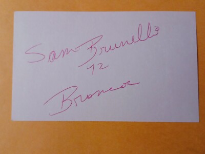 Sam Brunelli Signed Index Card - Broncos, Colorado State - A | eBay