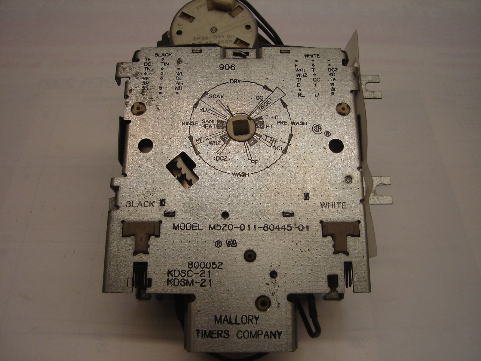 800052 (new) Kitchenaid Dishwasher Timer/KUDSC21 & KUDSM21 Models (NOS ...