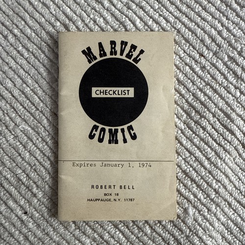 Checklist Marvel Comic Robert Bell January 1, 1974 | eBay