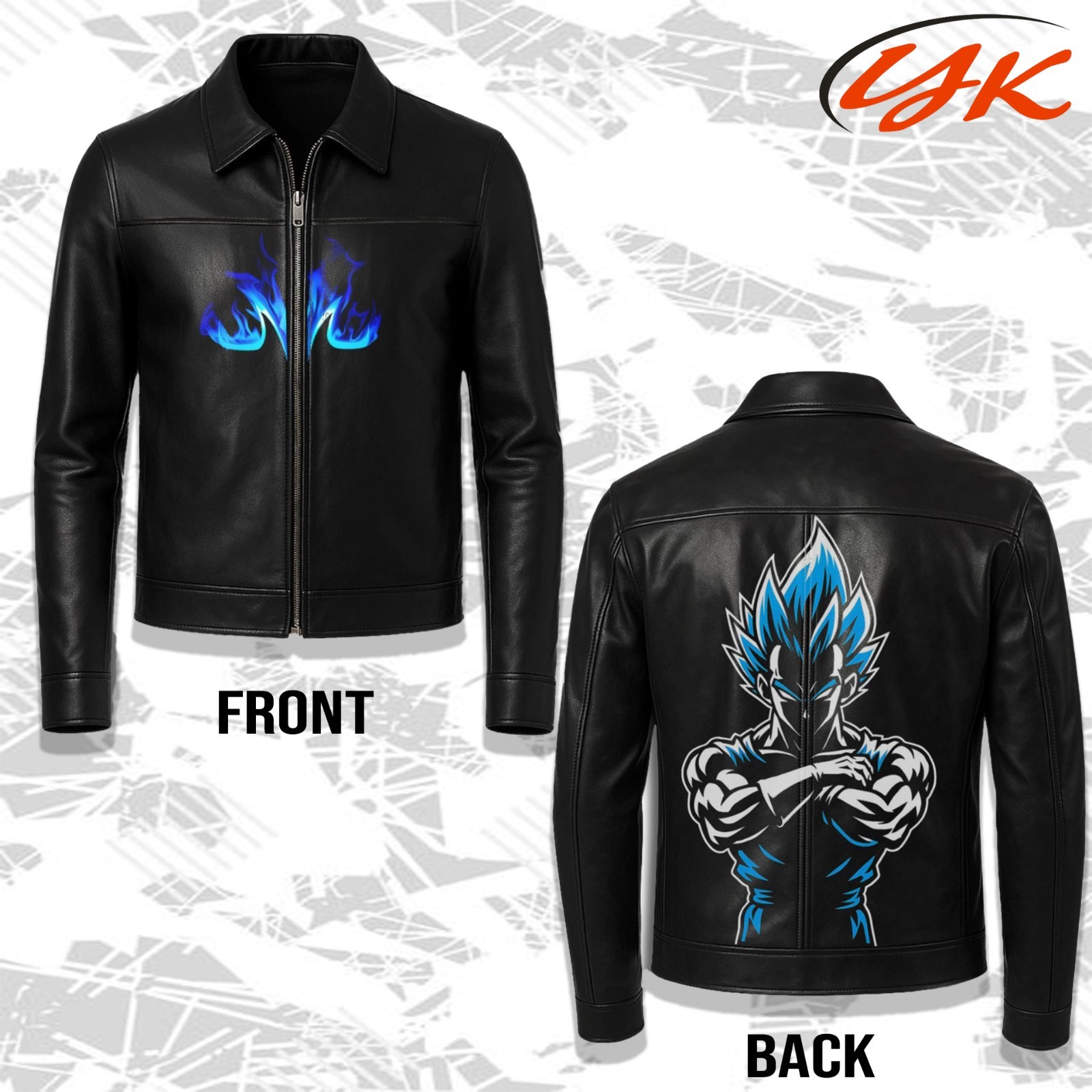Super Saiyan Vegeta Blue Anime Dragon Ball Z Leather Jacket | eBay