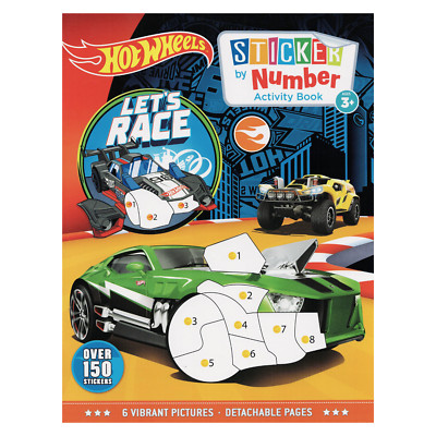 Hot Wheels Sticker by Number Activity Book: High-Octane Fun! | eBay