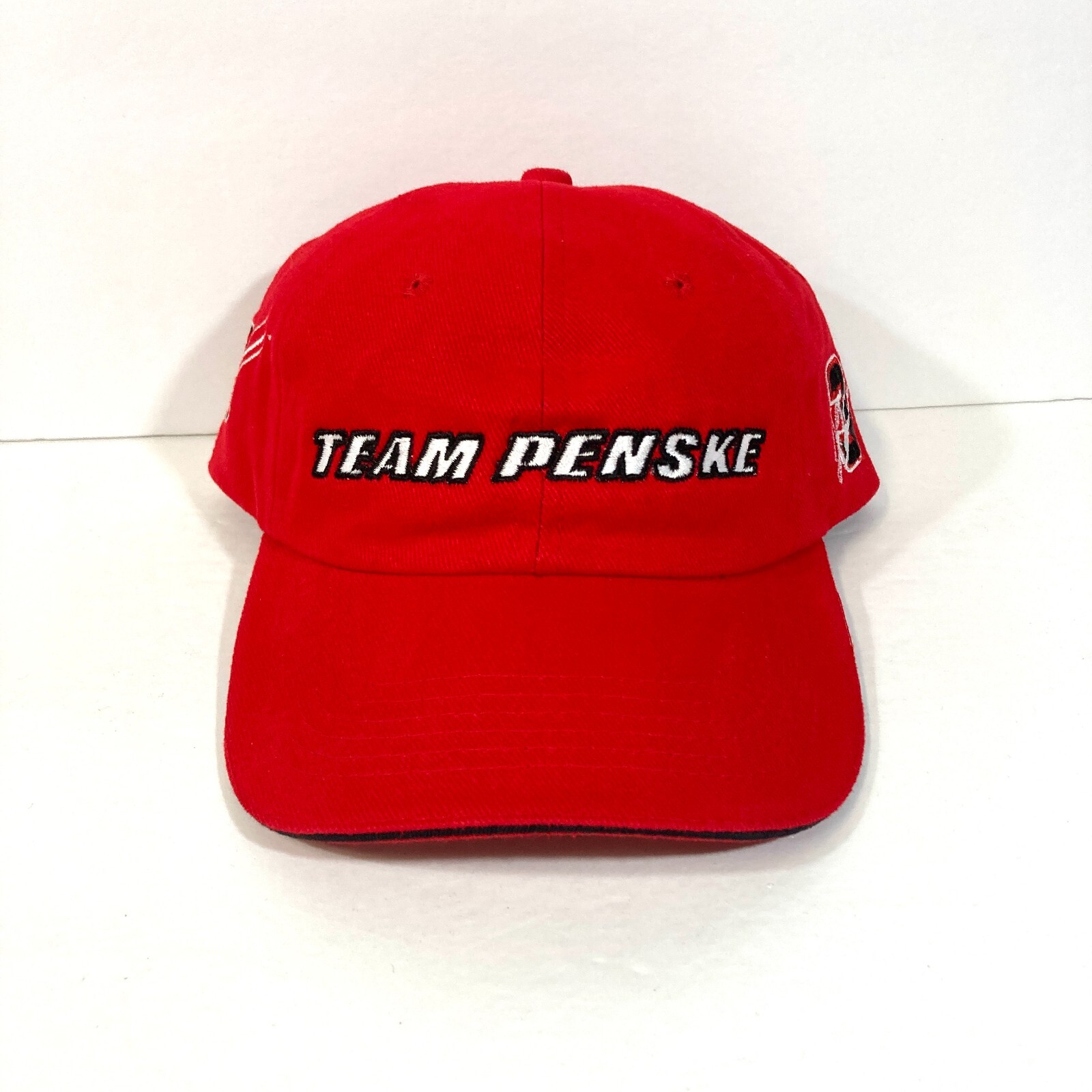 Vtg TEAM PENSKE RACING HAT red white #6 #3 indy car men/women dad cap ...