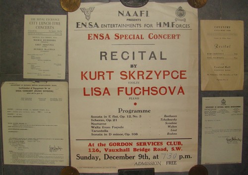 WW2 NAAFI British Army Military Poster Letter Concert ENSA Music ...