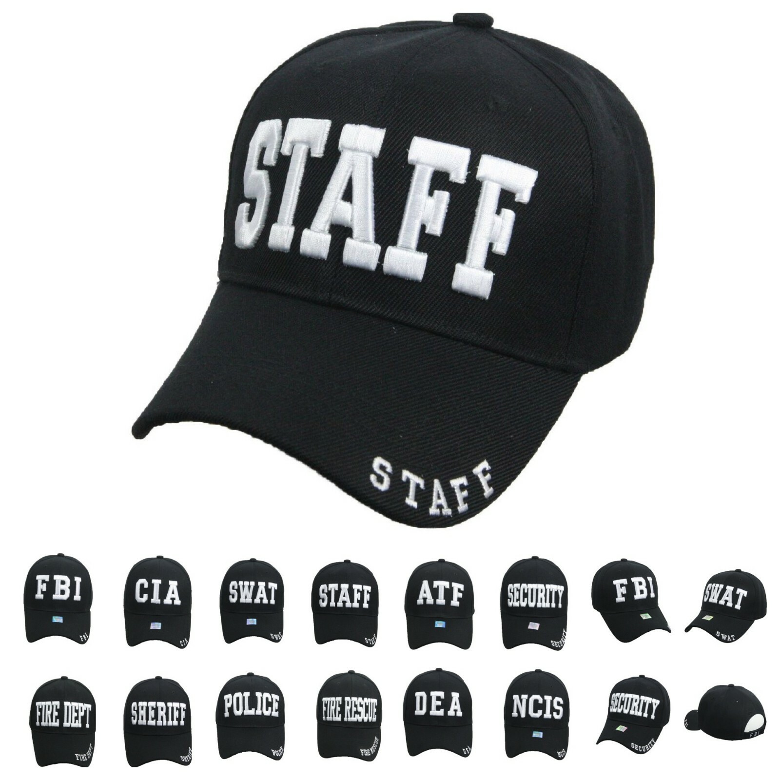 FBI CIA STAFF DEA SWAT POLICE Security NCIS ATF Hat Law Enforcement ...