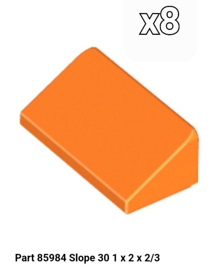 LEGO Part 85984 ORANGE Cheese Wedge 1x2 30° - Lot of 8 | eBay