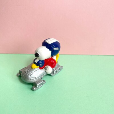 Vintage Snoopy 1980s Olympic Bobsleigh U.S Vinyl Toy Figure Peanuts ...