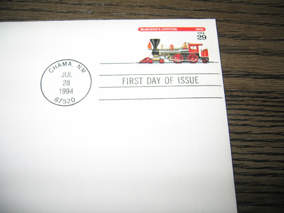 1994 Steam Locomotive McQueens Jupiter Gold Golden Cover FDC Replica ...