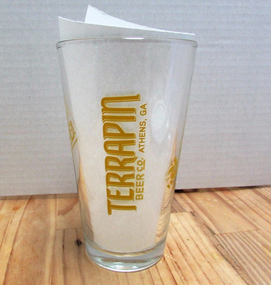 Terrapin Sunray Wheat Beer Taste the Sunshine Pint Glass Bar Ware | eBay