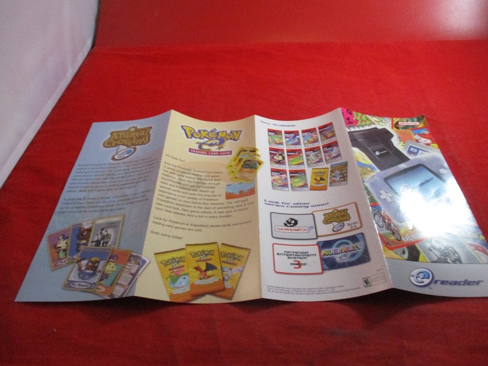 Nintendo Game Boy Advance E-Reader GBA Promotional Store Brochure ...