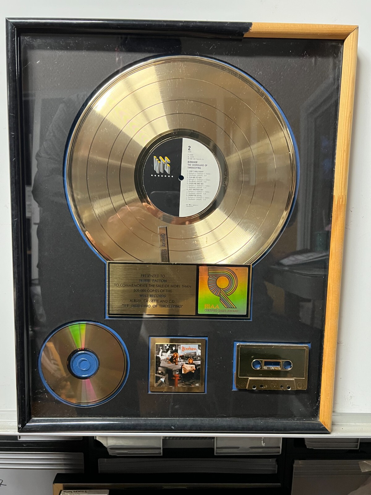 RIAA CERTIFIED SALES AWARD BONHAM The Disregard of Timekeeping 5k ...