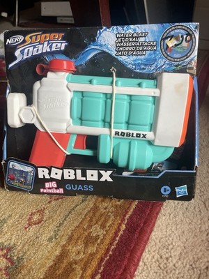 NERF Super Soaker Water Gun White Roblox Big Paintball Guass Blue ...