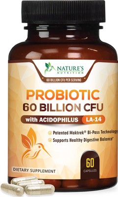 Probiotics 60 Billion CFU - Immune Support & Digestive Health Support ...