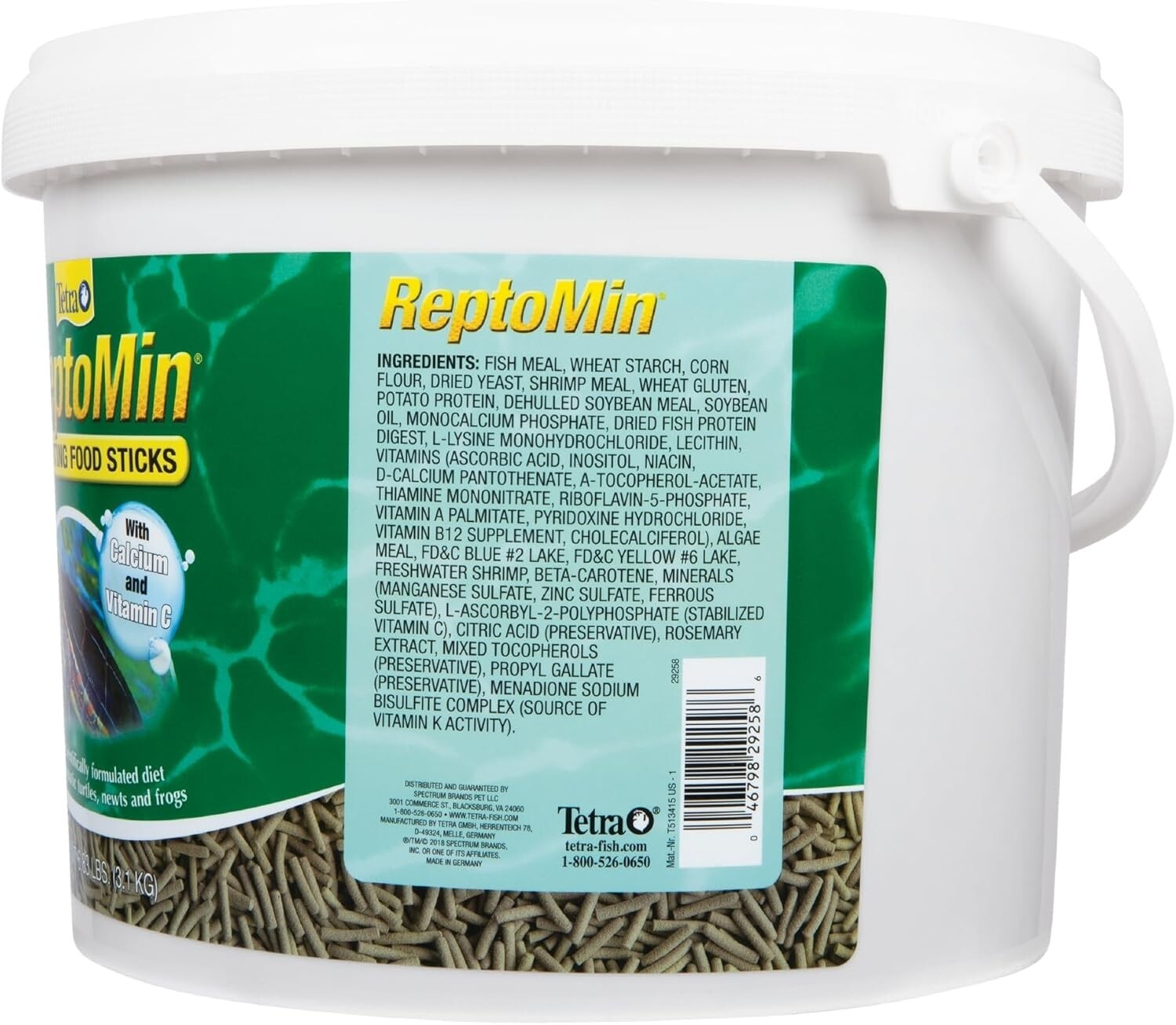 Tetra ReptoMin Floating Food Sticks for Turtles, Frogs and Newts - 6.83 ...
