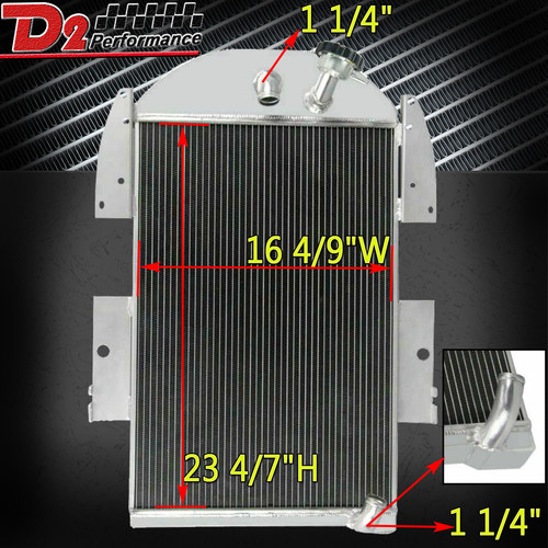 4 Row Aluminum Radiator For 1934 1935 36 Chevy Truck Pickup L6 V8 ...