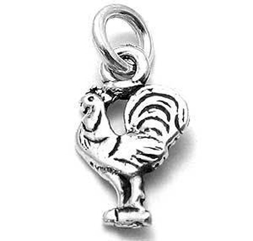 925 Sterling Silver Rooster (Chicken) Charm | eBay