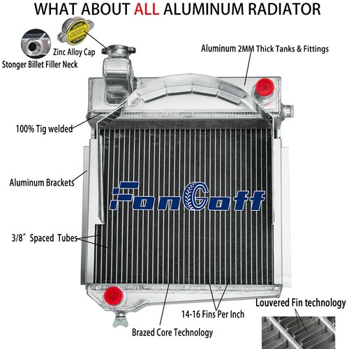 4Row ALUMINUM RADIATOR FOR 1958-1967 64 AUSTIN HEALEY SPRITE/MG MIDGET ...