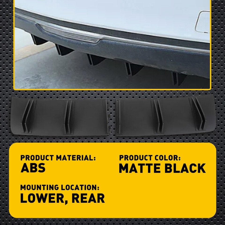 For Cadillac CTS XTS CT4 CT5 Rear Diffuser Fins Bumper Lip Splitter ...