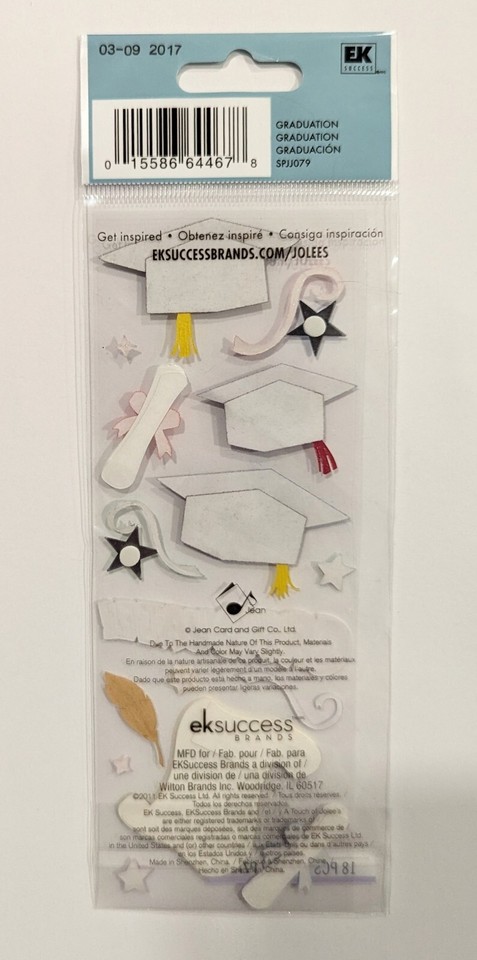 Jolee's Graduation Caps & Diplomas Scrapbooking Stickers | eBay