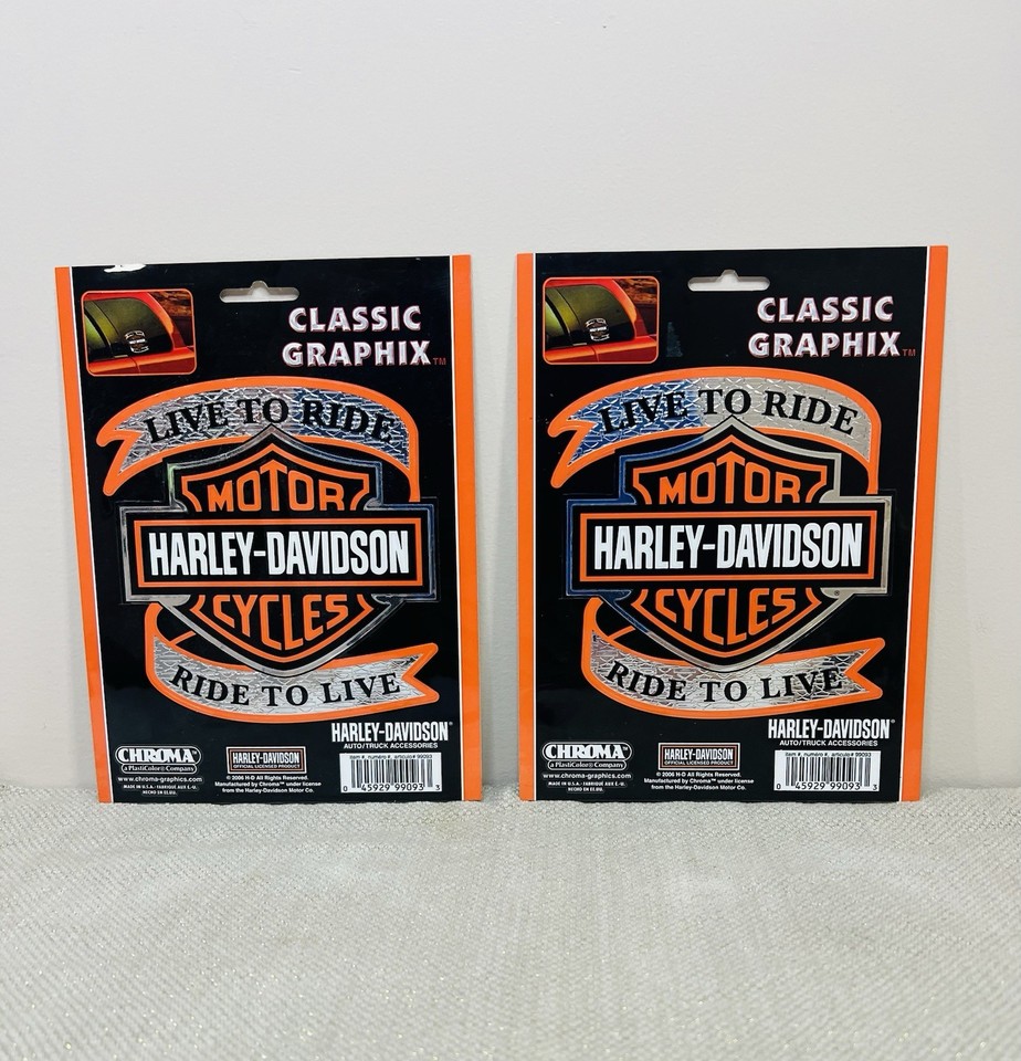 New Chroma Harley Davidson Motorcycles Classic Graphix Live To Ride ...