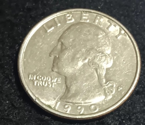 1990 P Washington quarter Dye break double punch mint mark planchard ...