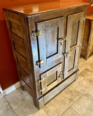1930’s Solid Oak Iceberg Brand Icebox. | eBay